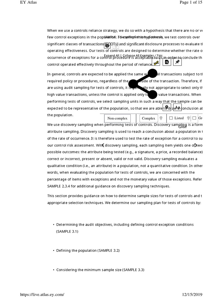 Control Testing Sample Size Guidance | PDF | Sample Size Determination ...