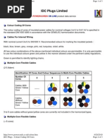 Cable Colour Code | PDF | Electrical Wiring | Electrical Components