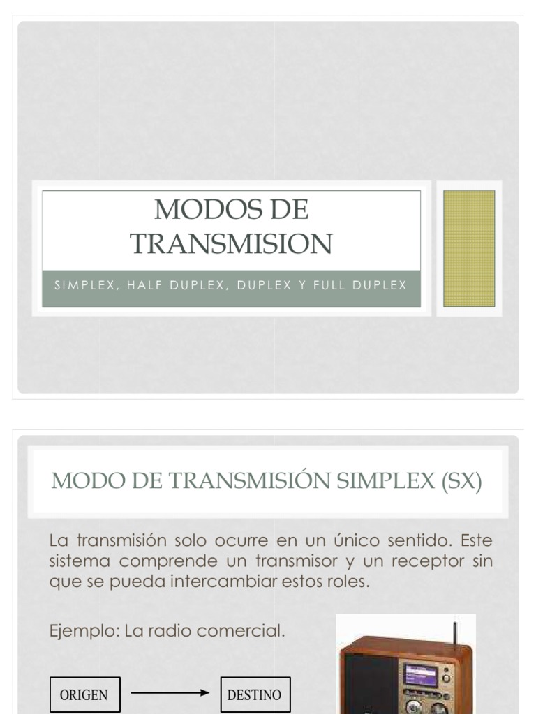 Modos de Transmision | PDF