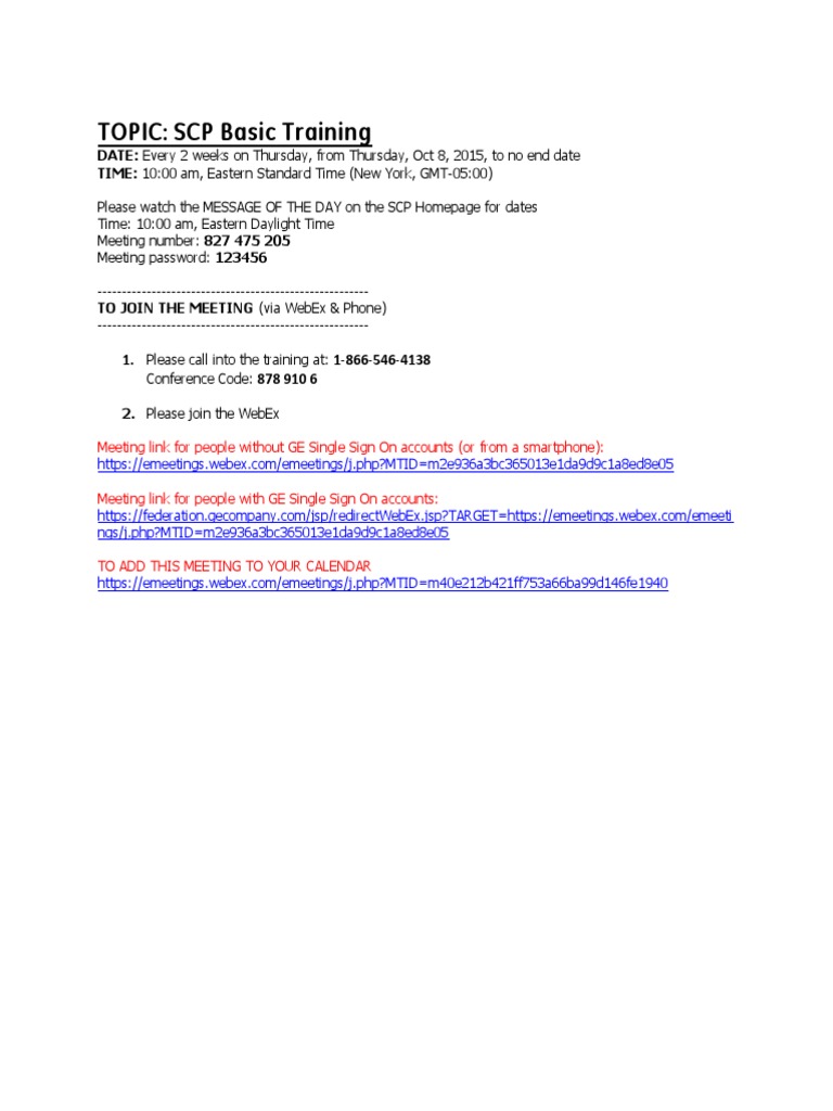 SCP Basic Training | PDF