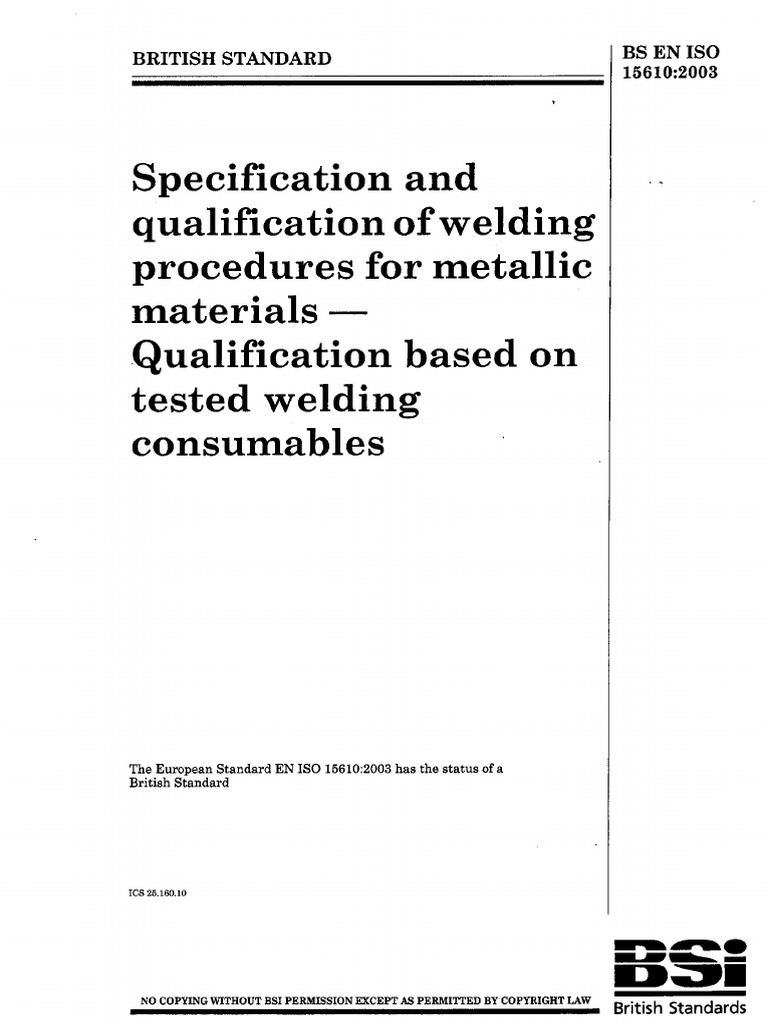 BS en Iso 15610 - 2003 PDF | PDF