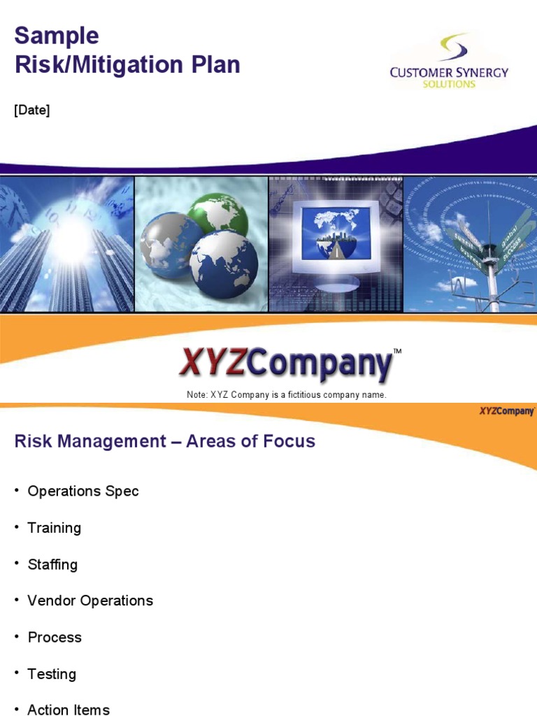 Sample Risk Mitigation Plan | PDF | Risk | Safety