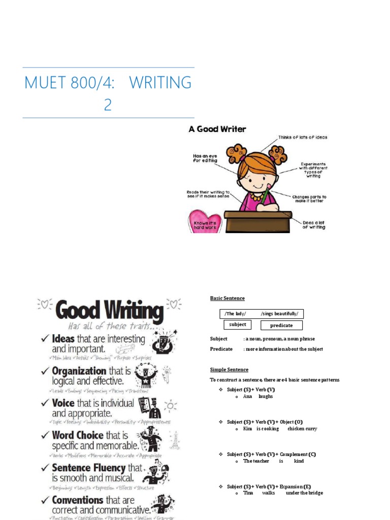 WRITING Muet | PDF | Subject (Grammar) | Clause