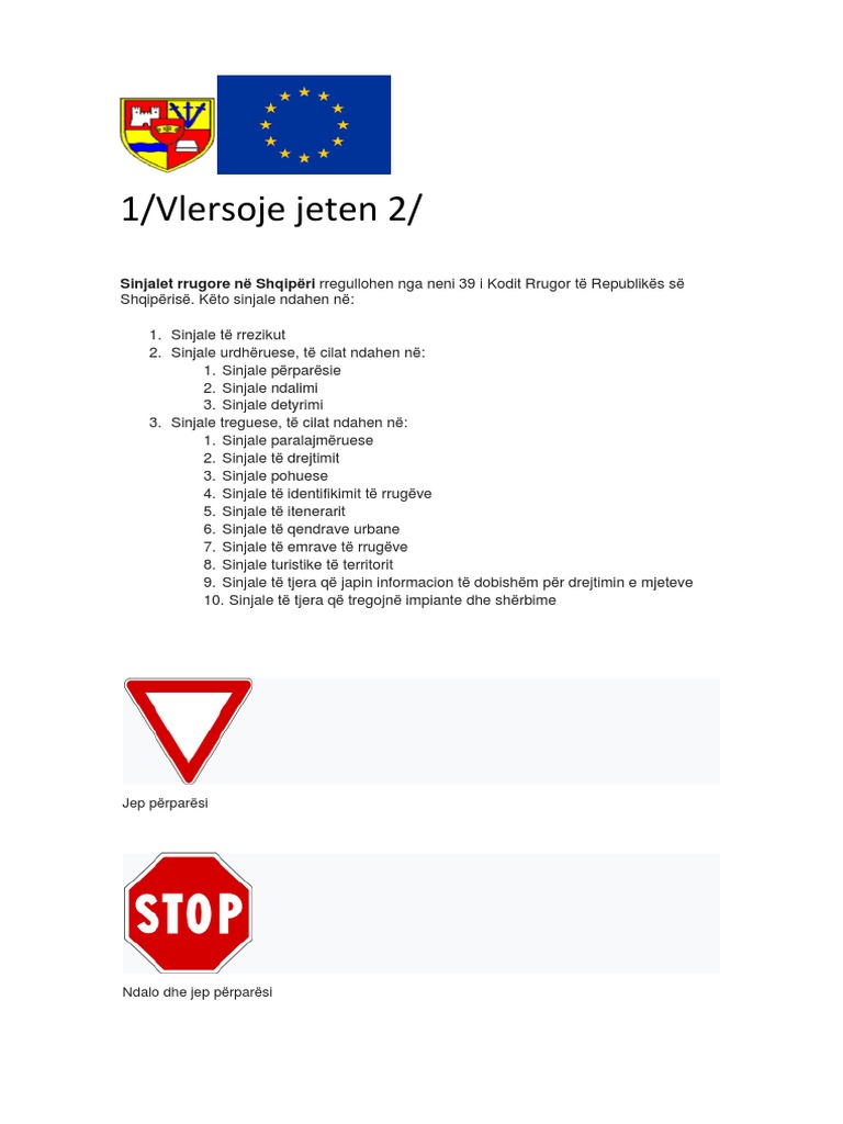 Sinjalistika Rrugore | PDF