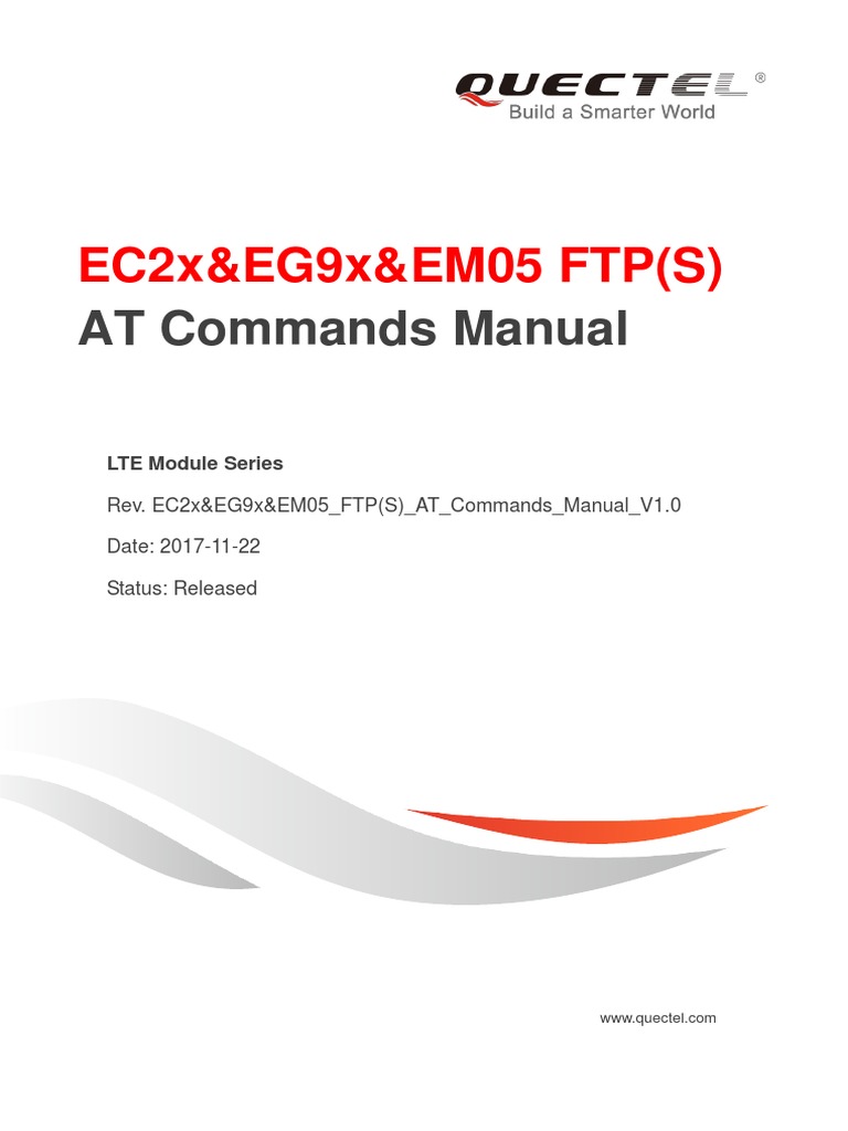 Quectel EC2x&EG9x&EM05 FTP (S) AT Commands Manual V1.0 | PDF | File ...