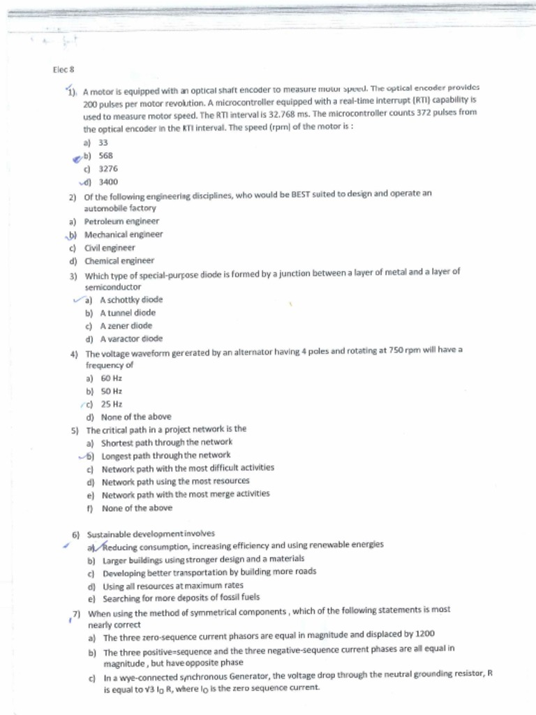 MMUP Electrical Sample Papers 2 | PDF