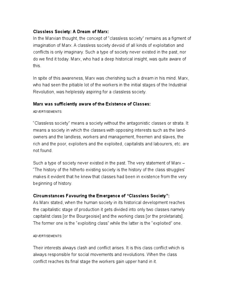 Classless Society | PDF | Communism | Commodity