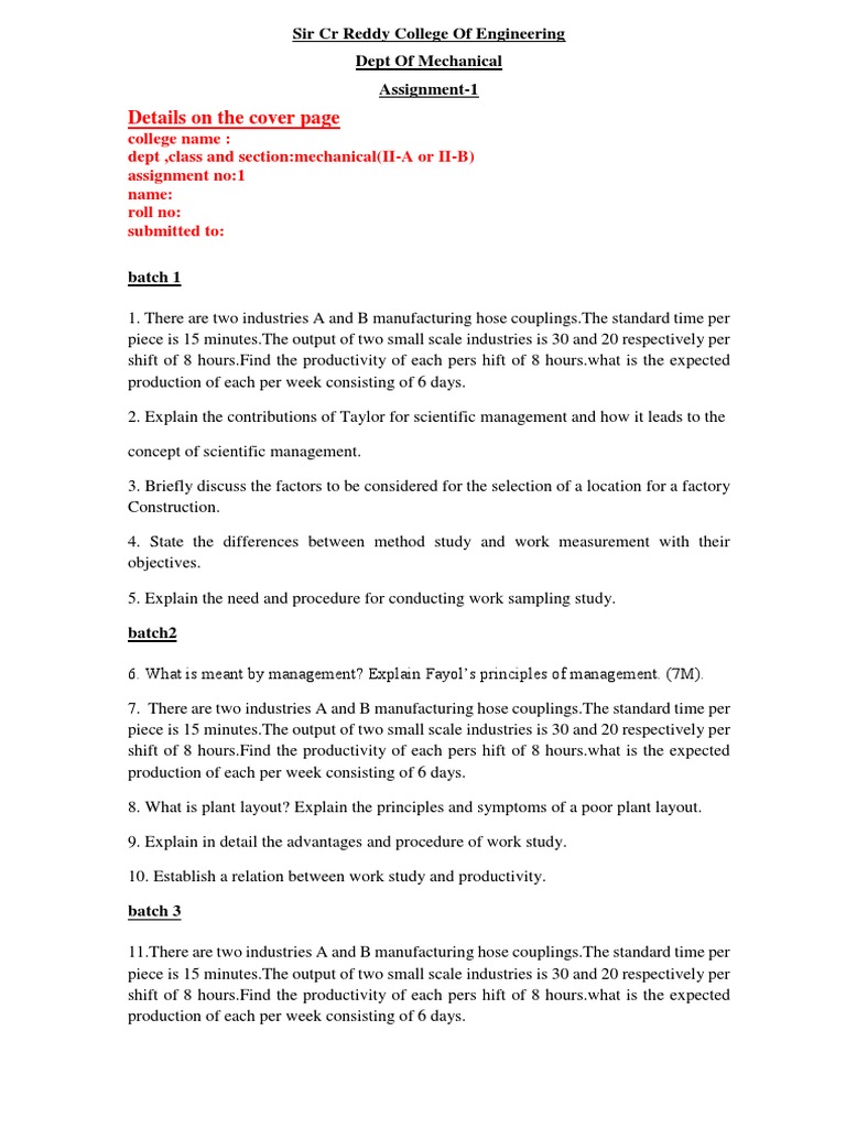 First Assignment - Iem | PDF | Time | Measurement