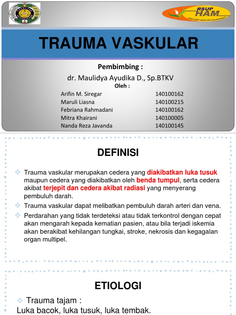 BST Trauma Vaskular 1 | PDF