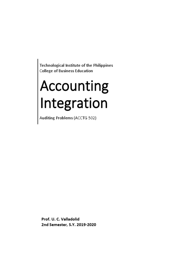 Auditing Problems PDF | PDF | Book Value | Depreciation