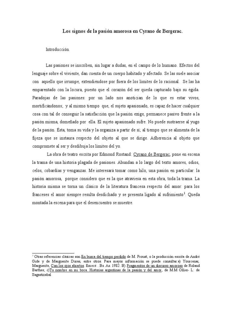 Cyrano | Descargar gratis PDF | Jacques Lacan | Amor