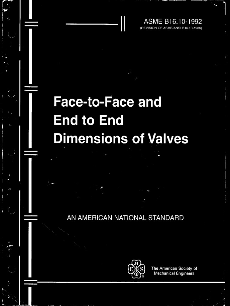Ansi-Asme b16 10 1992 Valves PDF | PDF
