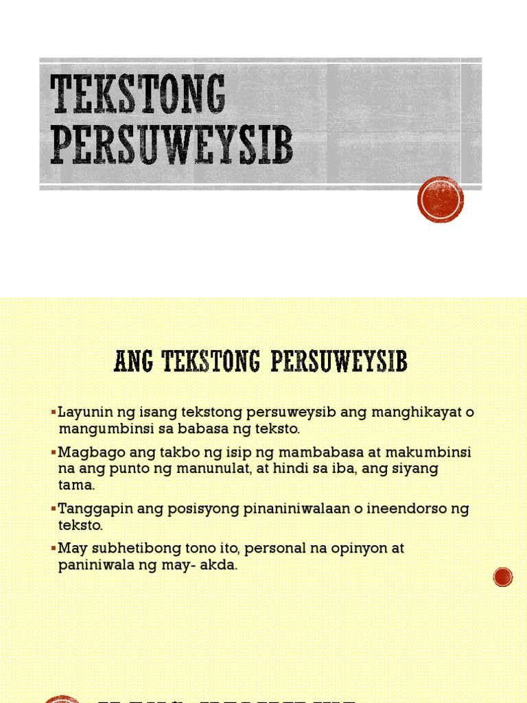 TEKSTONG Persuweysib | PDF