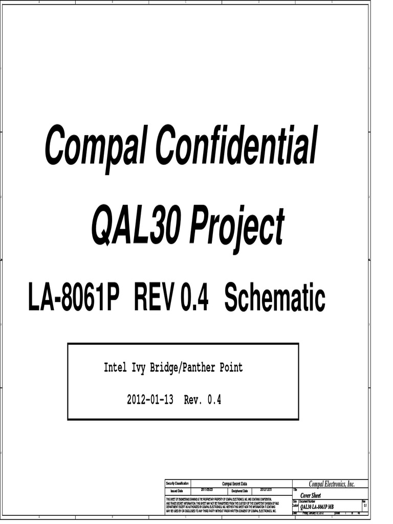 Compal La-8061p r0.4 Schematics | PDF | Physical Layer Protocols ...