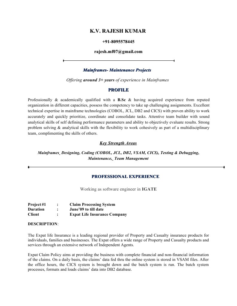 Resume | PDF | Ibm Db2 | Computer Programming
