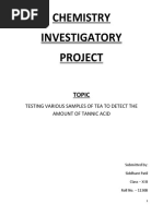Chemistry Investigatory Project: Acidity in Tea Leaves | PDF