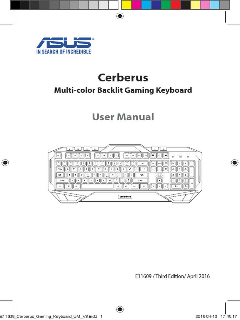 Cerberus Keyboard Manual | PDF | Computer Keyboard | Ibm Pc Compatibles