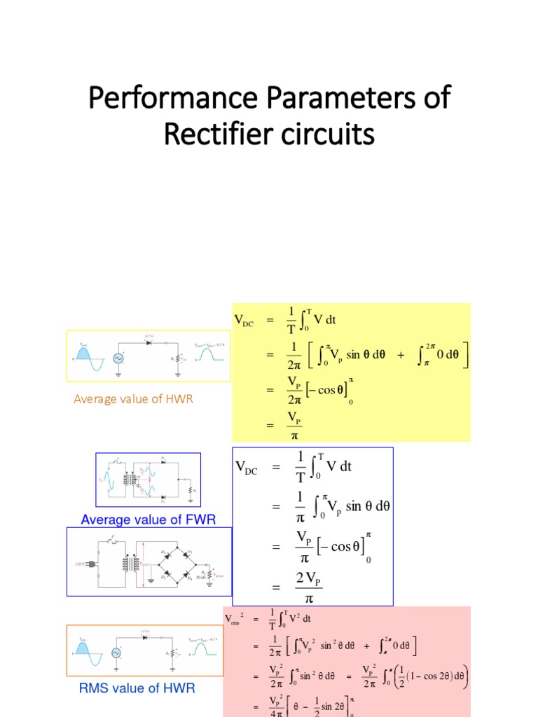 Lect 17 - Performance Parameters of Rectifier Circuits | PDF | Rectifier | Power Electronics