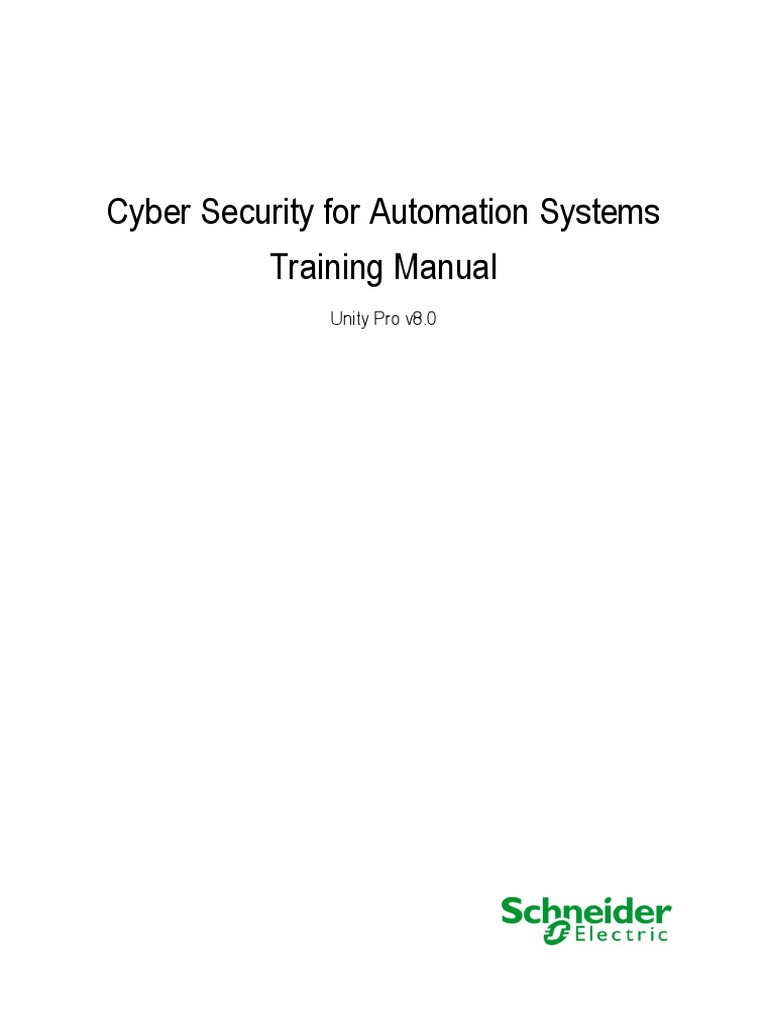 Cyber Security For Automation Systems - v1.0 - Training Manual | PDF ...