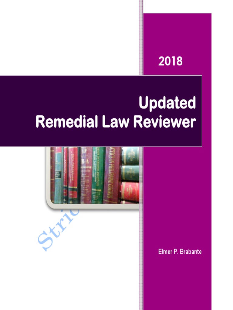 An Updated Comprehensive Review of Philippine Remedial Law Principles ...