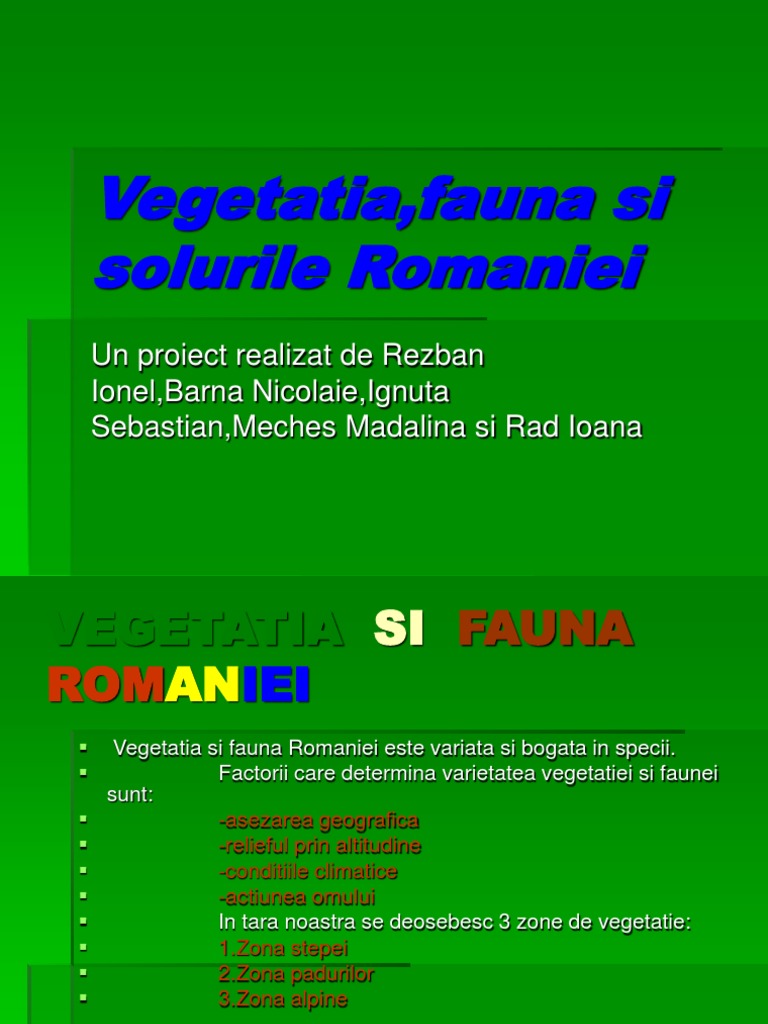 Vegetatia - Fauna - Si Solurile Romaniei | PDF
