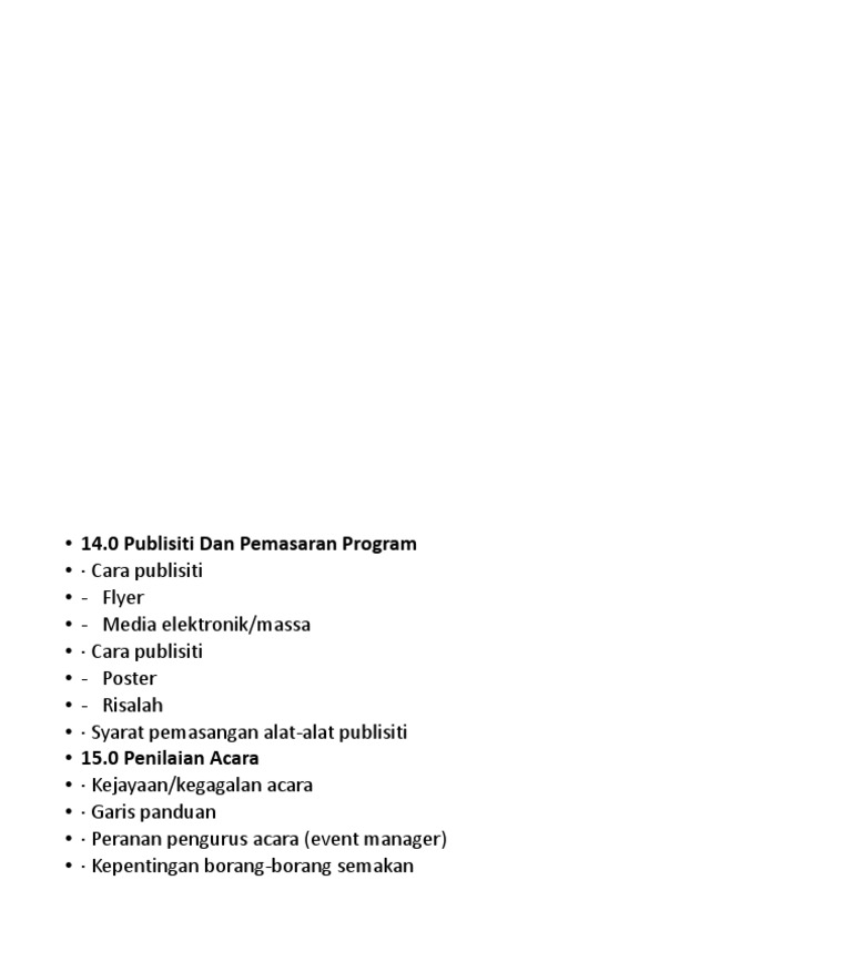 Pengurusan Acara | PDF