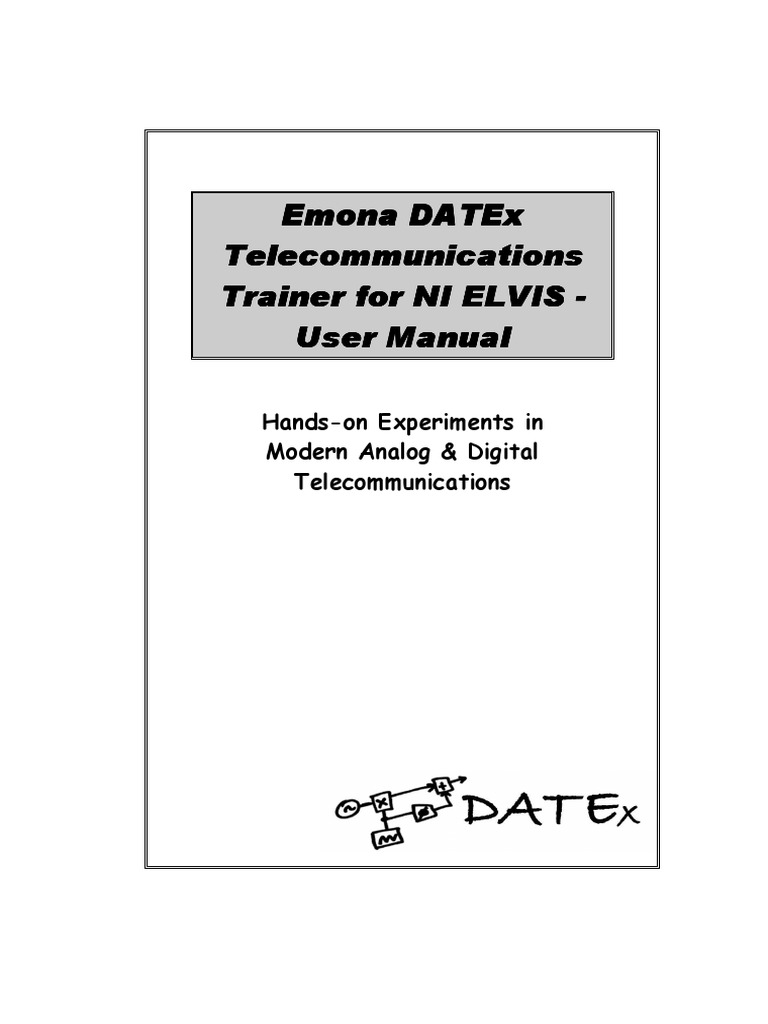 Emona DATEx User Manual V1 | PDF | Analog To Digital Converter | Digital Signal