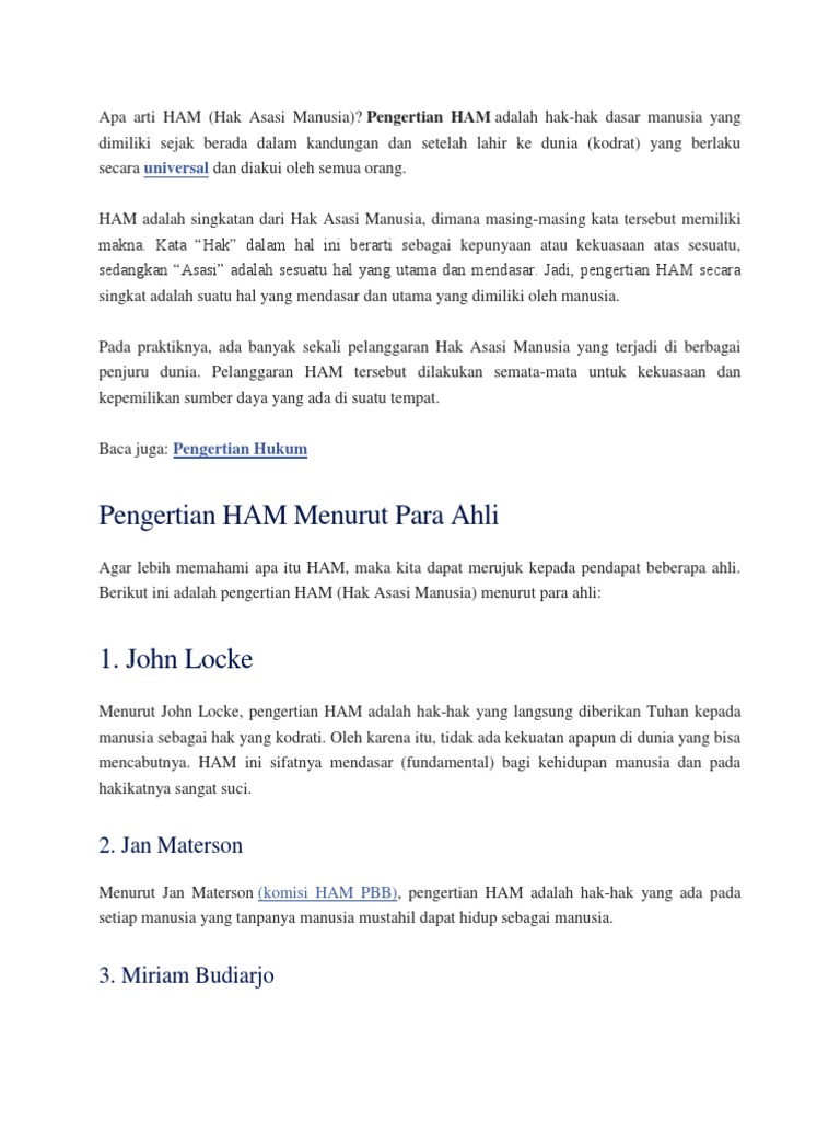 Apa Itu HAM | PDF