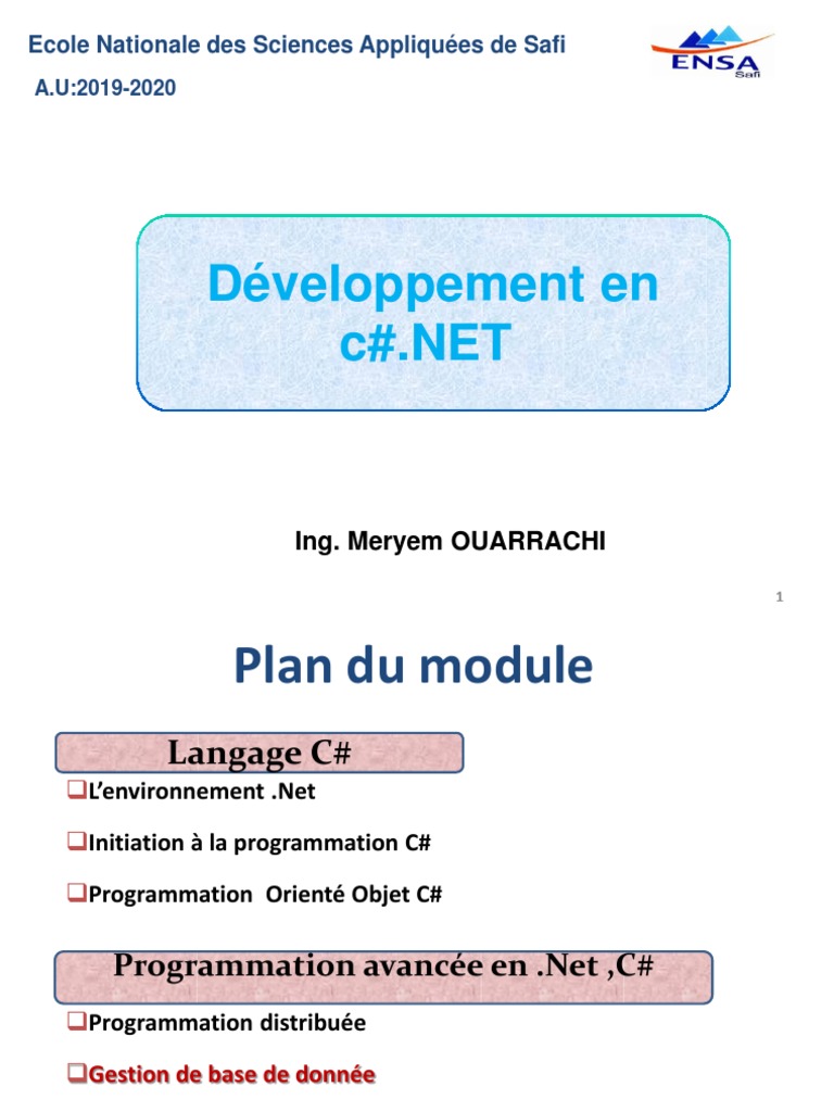 GestionBD Partie2 | PDF | SQL | C# (Langage de programmation)