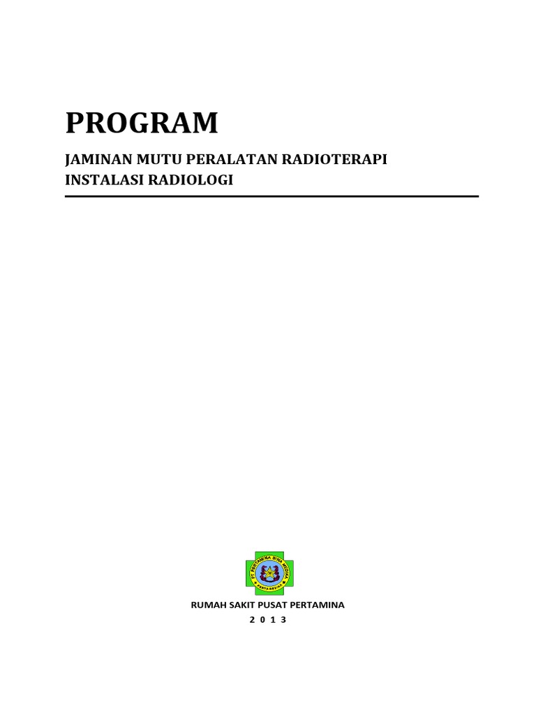 Program Jaminan Mutu Radioterapi | PDF