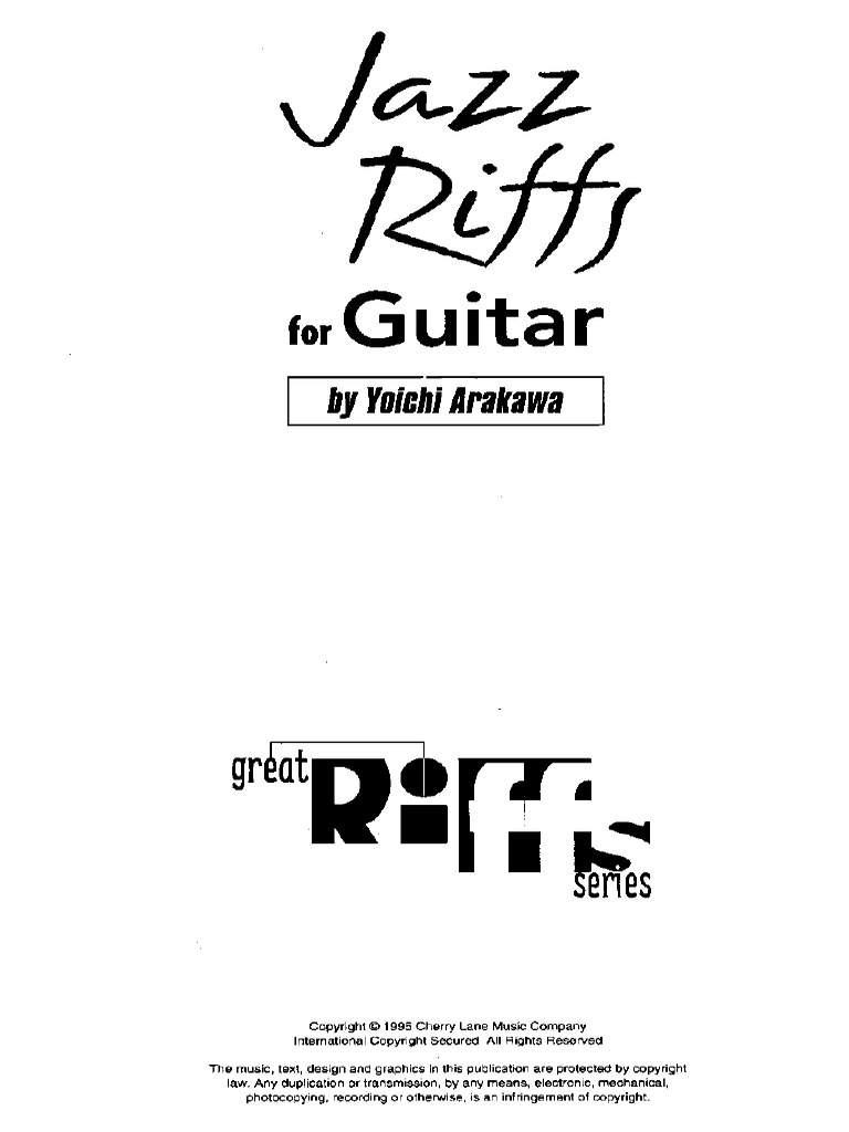 Sheet Music - Jazz Riffs For Guitar PDF | PDF