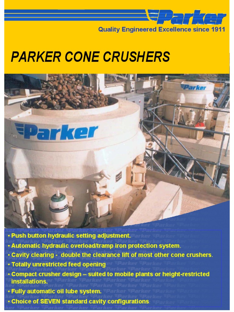 Cone - Crushers PARKER | PDF | Bearing (Mechanical) | Manufactured Goods