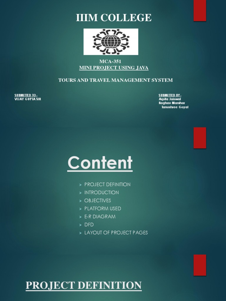 Mini Project Using Java | PDF | Travel Agency | World Wide Web