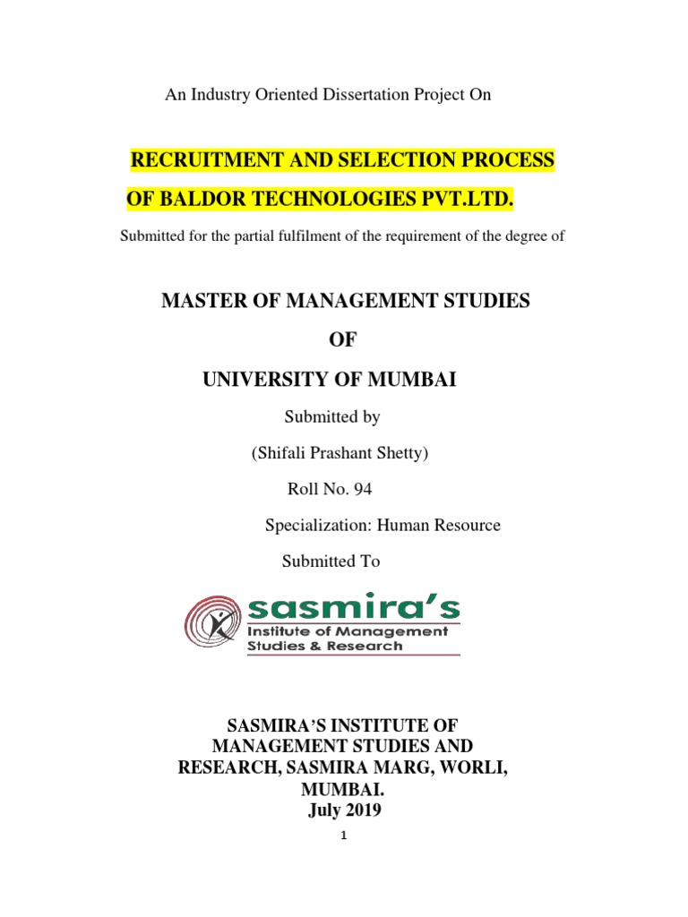 MMS Black Book | PDF | Recruitment | Employment