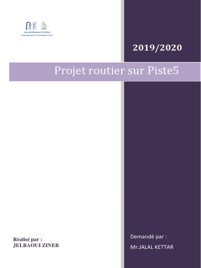 Projet Routier: Étude et Construction | PDF | Route | Ingénierie civile