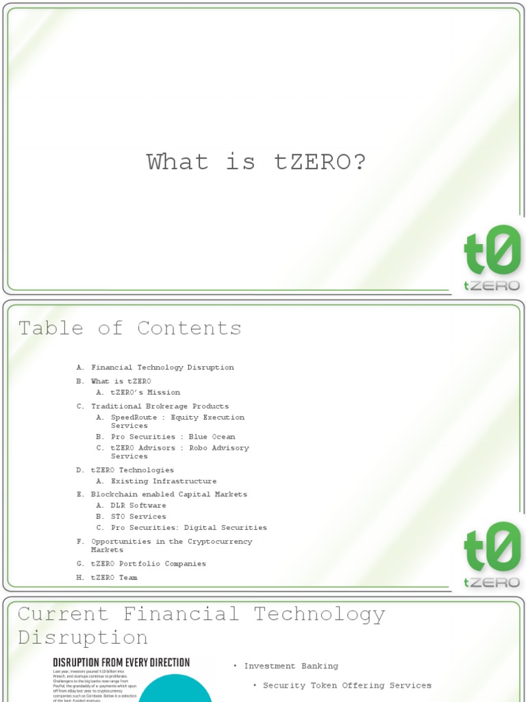 What Is tZERO - Draft | PDF | Securities (Finance) | Algorithmic Trading