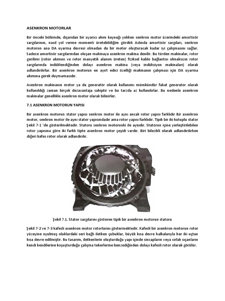 Asenkron Motorlar | PDF