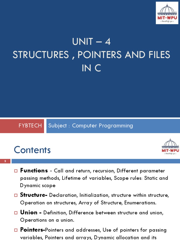 Structures & Pointers in C Programming | PDF | Parameter (Computer ...