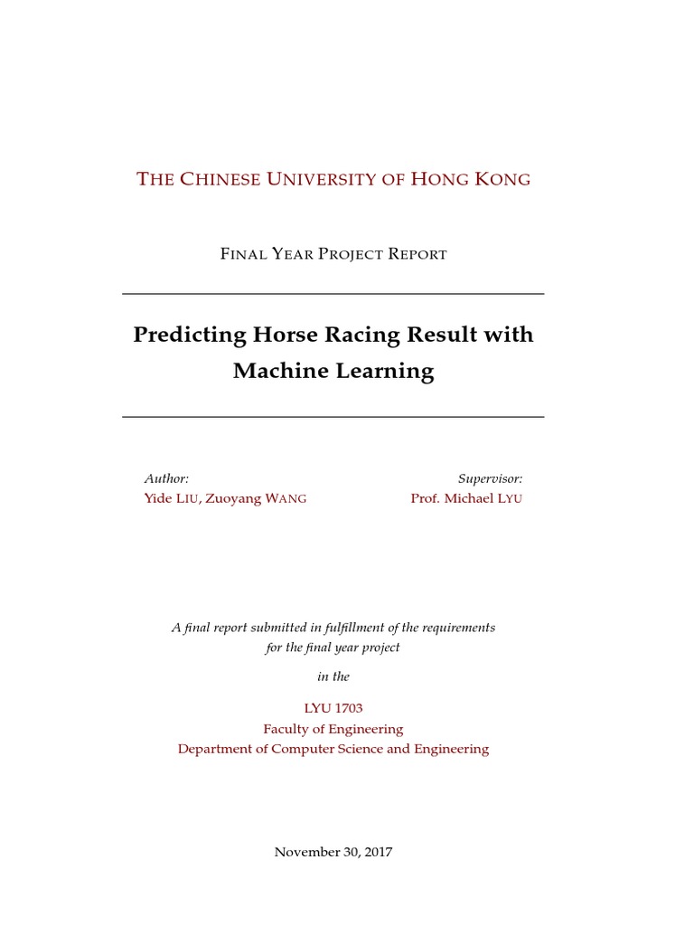 Predicting Horse Racing With ML | Download Free PDF | Artificial Neural ...