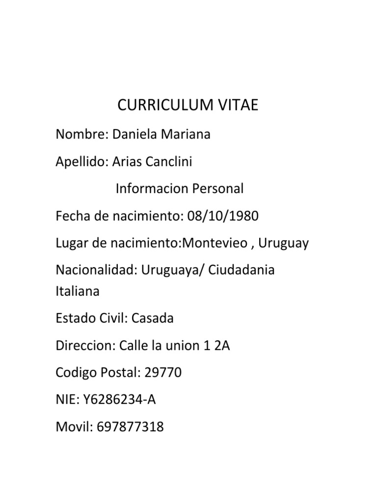 CV Daniela | PDF