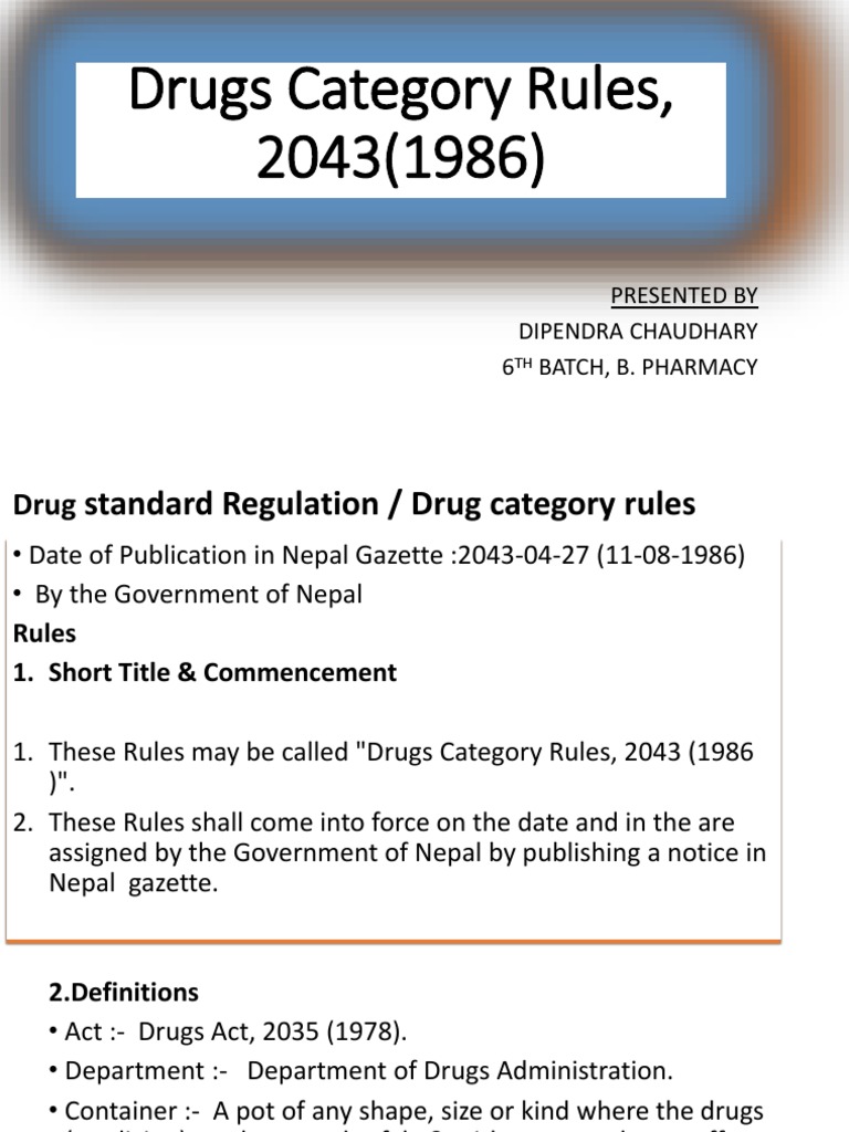 Drug Categorizatio RULE | PDF | Prescription Drugs | Pharmaceutical ...