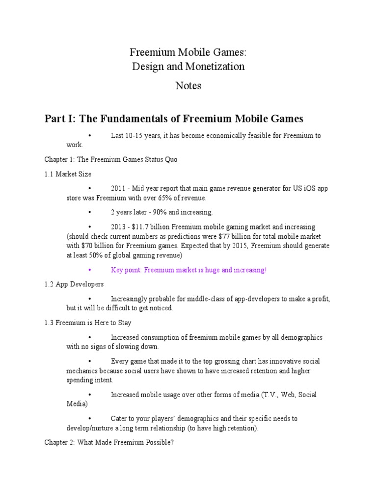 Freemium Mobile Games: Design Insights | PDF | Mobile Game | App Store ...