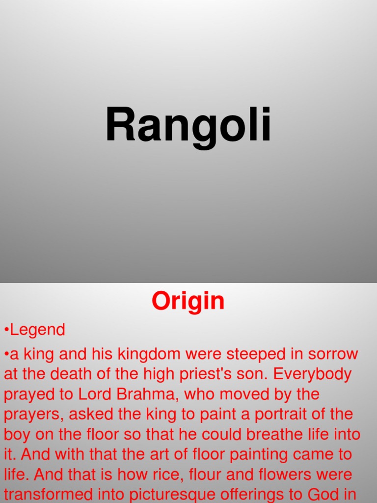 Make Your Own Rangoli | PDF