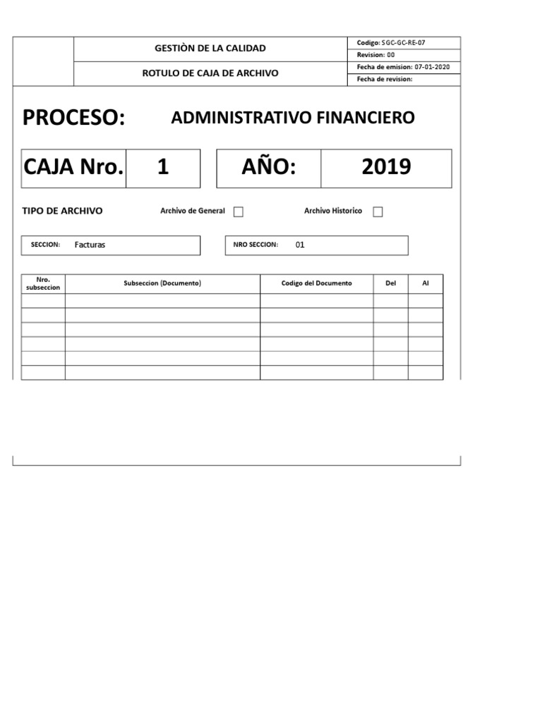 Rotulo de Caja | PDF