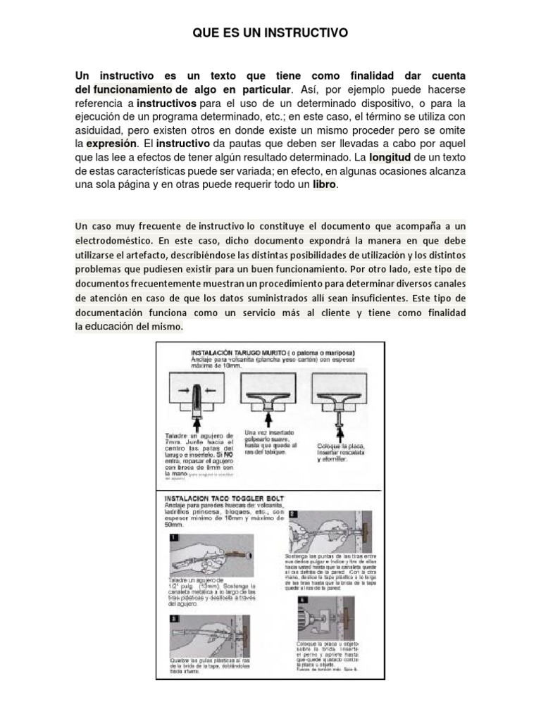 Que Es Un Instructivo | PDF