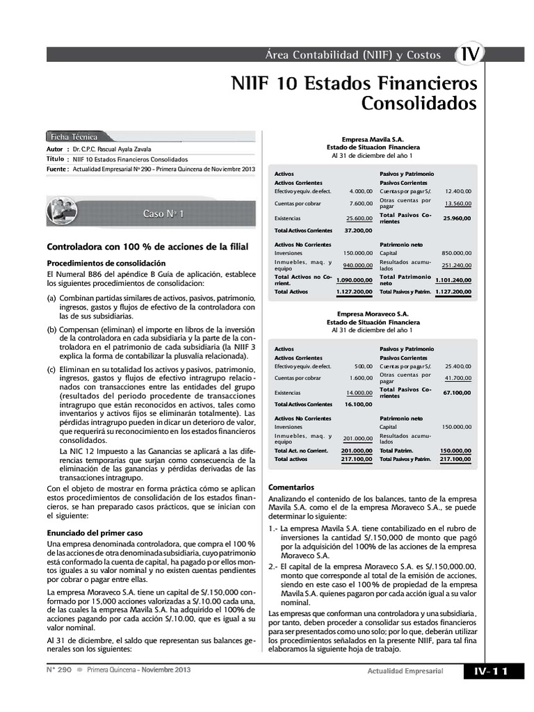 Edoc - Pub - Caso Practico Niff 10 | PDF | Compartir (Finanzas) | Valor neto