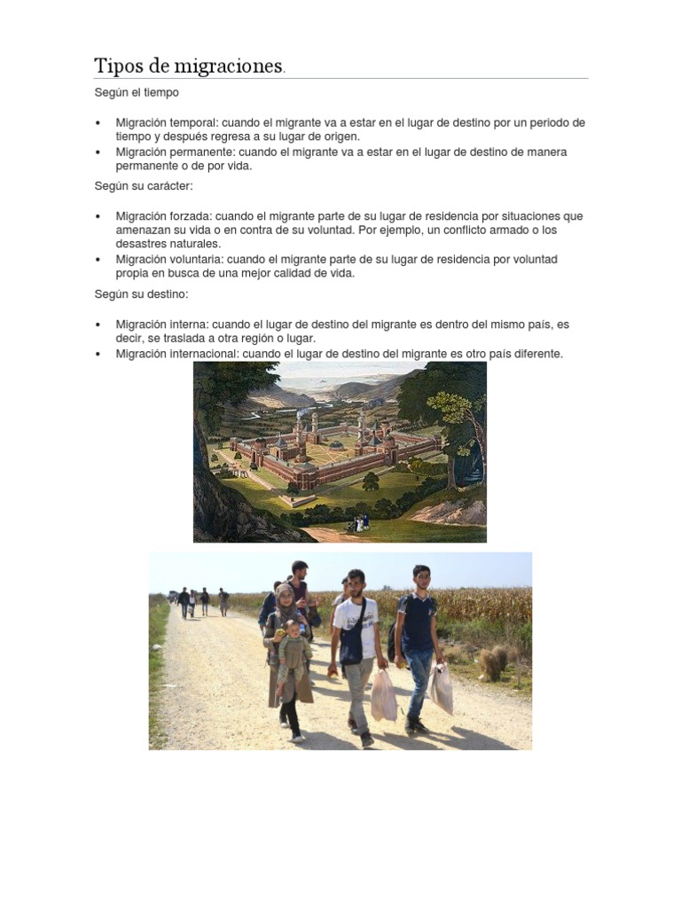 Tipos de migraciones | Migración humana | Emigrantes
