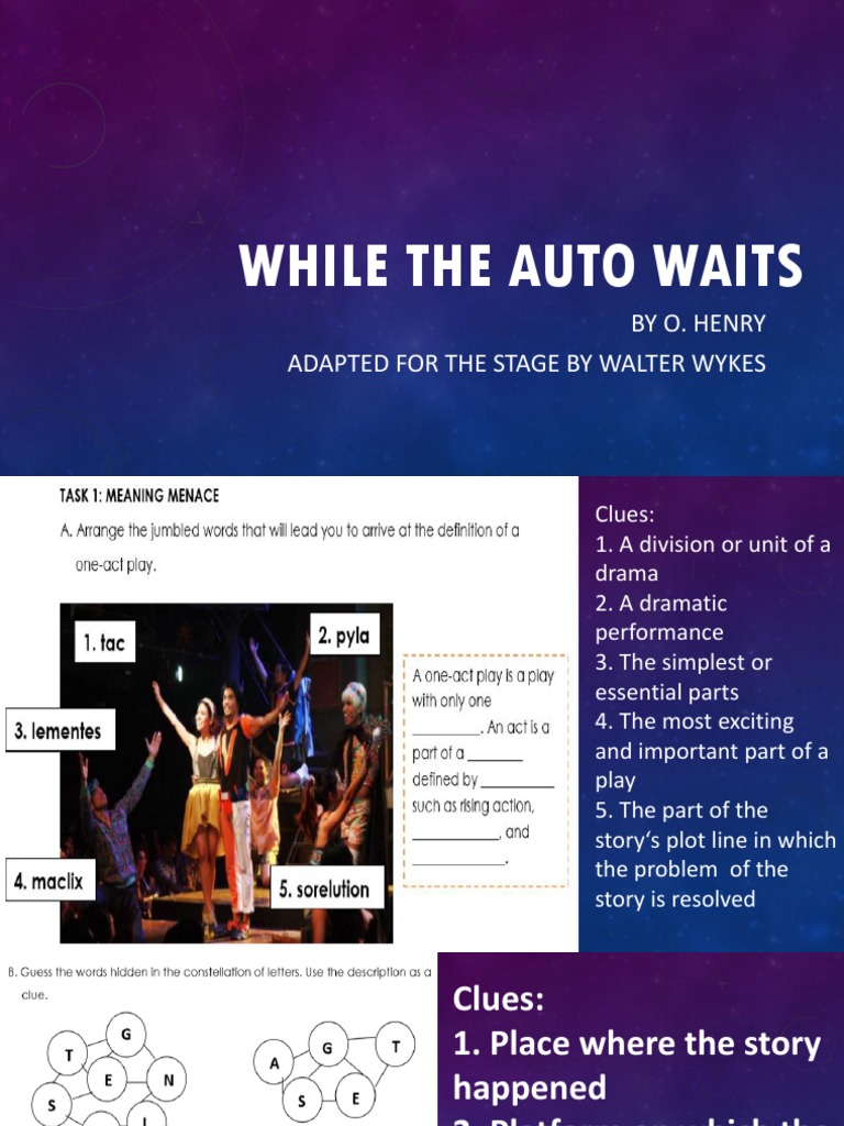 One-Act Play/while The Auto Waits | PDF