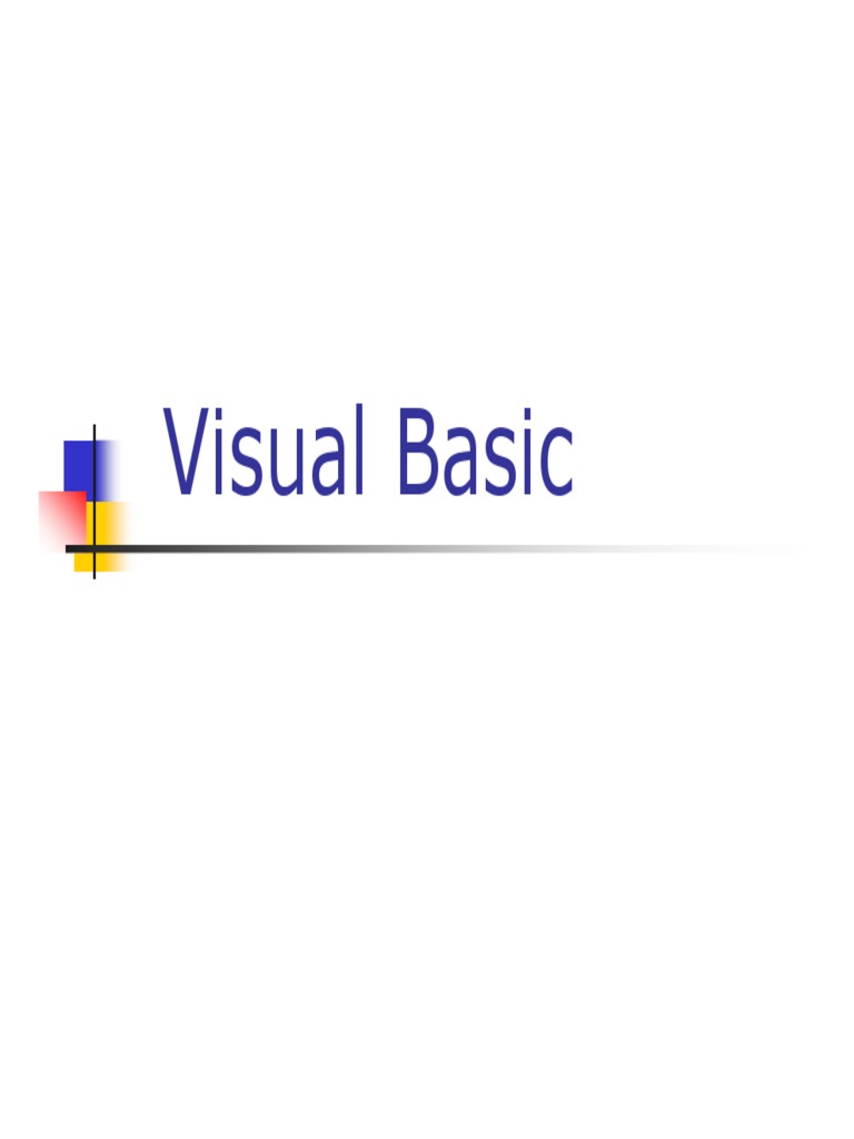 Visual Basic PDF | PDF | Janela (informática) | Linguagem de programação