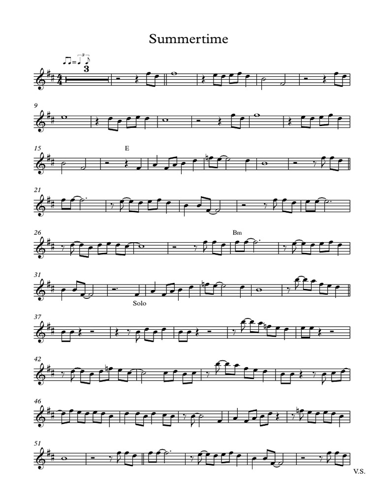 Summertime Sax Alto | PDF